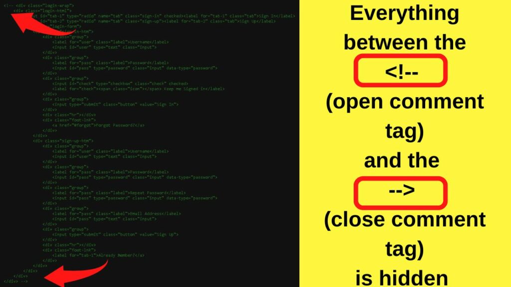 How To Put A Comment In HTML The Answer