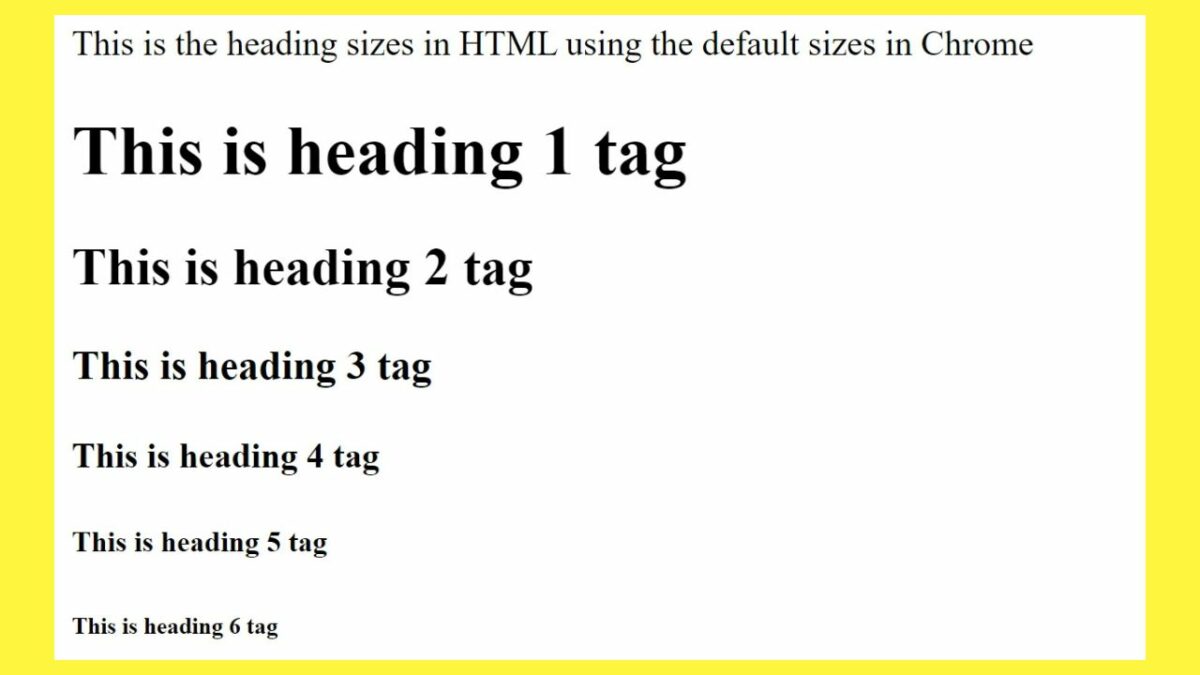 What is the Correct HTML Tag for the Largest Heading? — The Answer