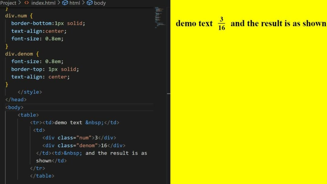 How To Use Fractions In Html — Like A Boss