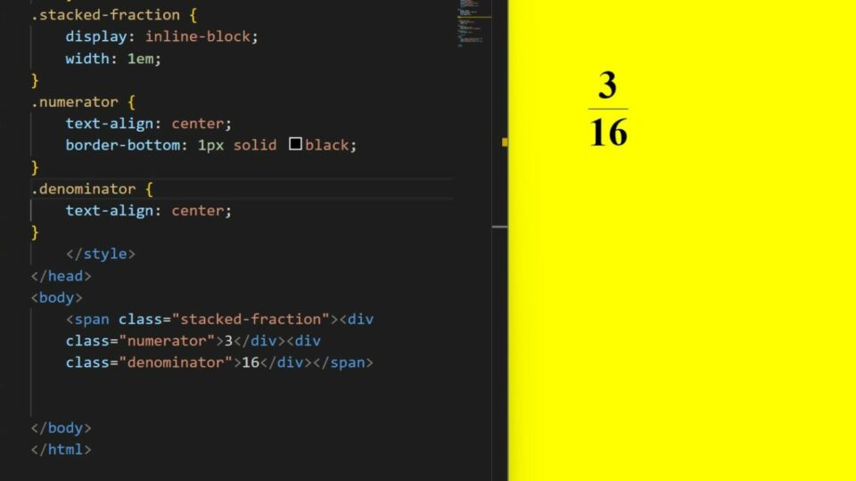 How to Use Fractions in HTML — Like a Boss